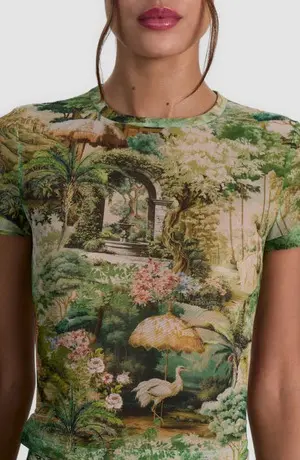 Alice + Olivia Tess Stretch Mesh T-shirt