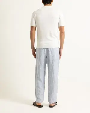 Orlebar Brown Burnham Tailored Fit Tie Stitch Knit Polo Shirt