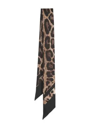 Dolce & Gabbana Leopard Print Twill Bandeau - Multi