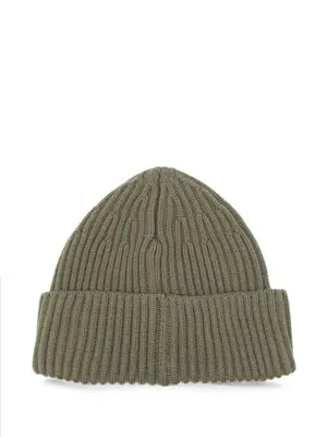 Stone Island Ribbed Wool Beanie - Green
