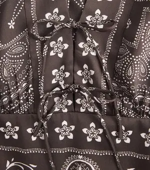 Sandro Satin Bandana Sleeveless Maxi Dress