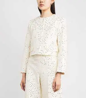 Sandro Cropped Sequin Jacket