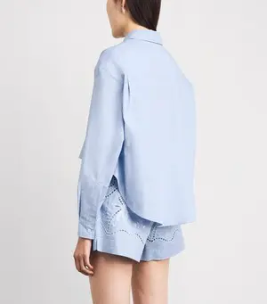 Sandro Cotton Embroidered Open-work Shirt