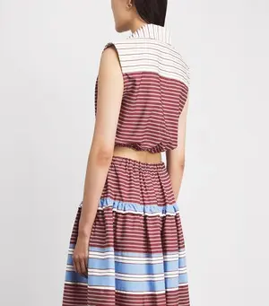 Sandro Cotton Stripe Tie Shirt