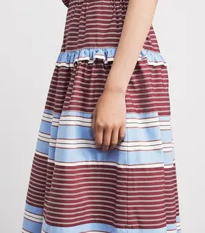 Sandro Cotton Stripe Maxi Skirt