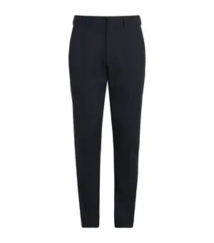 Sandro Virgin Wool Straight Trousers - Blue
