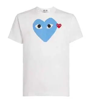 Play Comme Des Garcon Heart Logo T-shirt - Blue