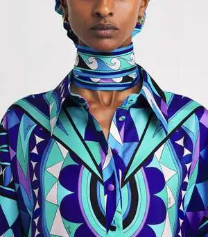 Emilio Pucci Silk Twill Printed Scarf