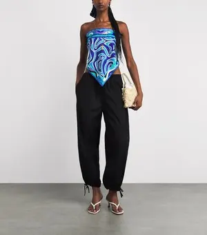 Emilio Pucci Silk Labirinto Triangle Scarf Top