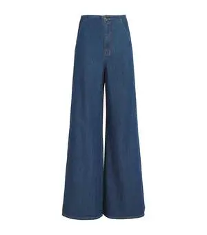 Veronica Beard Digby High-rise Wide-leg Jeans