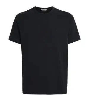 JW Anderson Cotton Embroidered Anchor T-shirt - Black