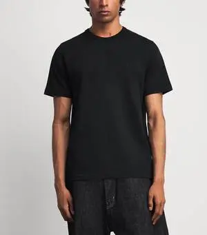 JW Anderson Cotton Embroidered Anchor T-shirt - Black