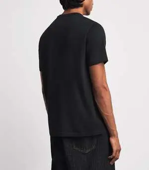 JW Anderson Cotton Embroidered Anchor T-shirt - Black