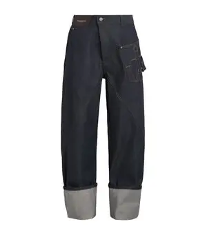 JW Anderson Twisted Turn-up Relaxed Jeans - Blue