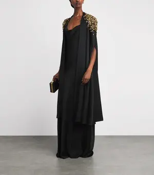 Jenny Packham Embellished Alona Cape