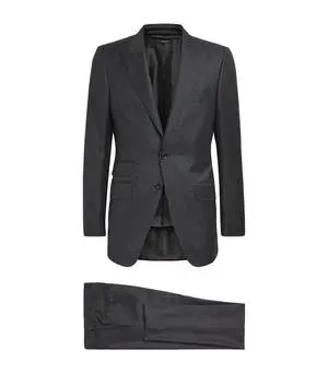 TOM FORD Wool Check O’connor 2-piece Suit - Grey