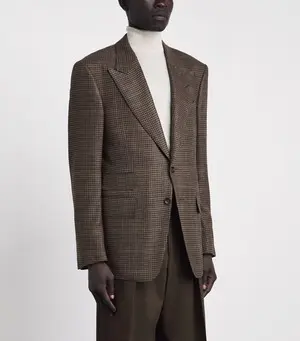 TOM FORD Wool-blend Houndstooth Shelton Blazer