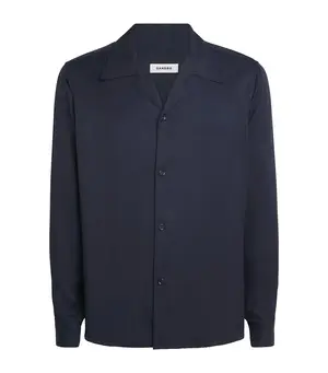 Sandro Notched-collar Shirt - Blue