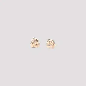 Bottega Veneta Mini Knotted Brass Earrings