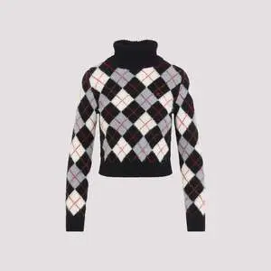 Celine Argyle Wool Turtleneck Pullover - Multicolour