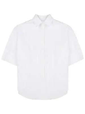 P.a.r.o.s.h Pleated Cotton Short-sleeve Shirt
