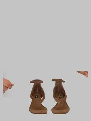 Senso High Heel Leather Sandals With Resin Outsole - Buff