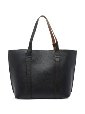 Hogan Script Small Leather Tote Bag - Brown