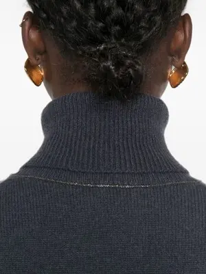 Brunello Cucinelli Cashmere Turtleneck Sweater - Blue