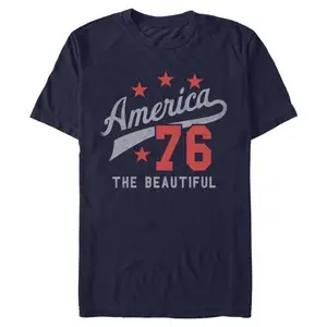 LOST GODS The Beautiful America 1776 Graphic T-shirt - Navy Blue