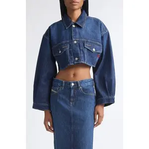 DIESEL® De-malley Cropped Jacket With Embroidered Logo