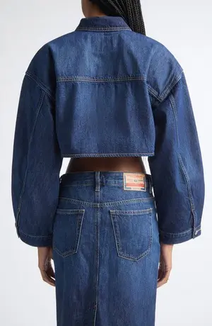 DIESEL® De-malley Cropped Jacket With Embroidered Logo
