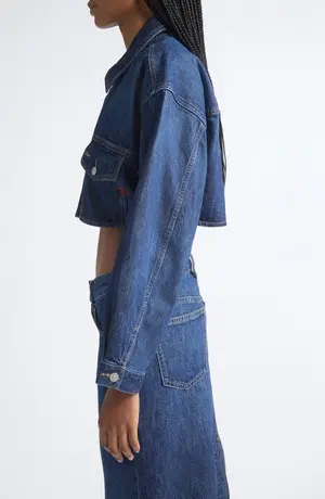 DIESEL® De-malley Cropped Jacket With Embroidered Logo