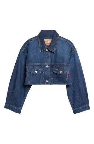 DIESEL® De-malley Cropped Jacket With Embroidered Logo