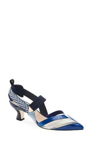 Fendi Colibri Slingback Pumps - Blue Smoke