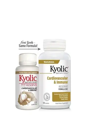 KYOLIC Aged Garlic Extract Formula 200, Cardiovascular & Immune, Reserve