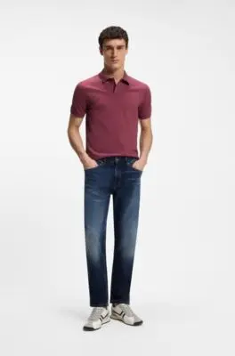 BOSS Stretch-cotton Slim-fit Polo Shirt With Logo Patch