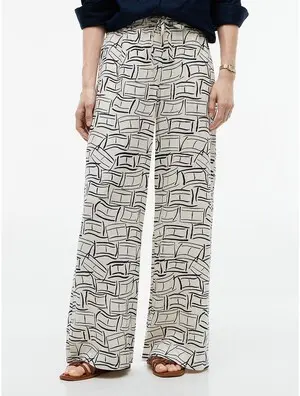 Tommy Hilfiger Allover Flag Linen-blend Pull-on Pant