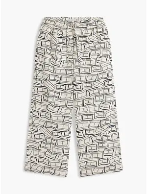 Tommy Hilfiger Allover Flag Linen-blend Pull-on Pant