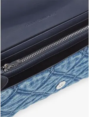Tommy Hilfiger Quilted Chain Strap Flap Wallet