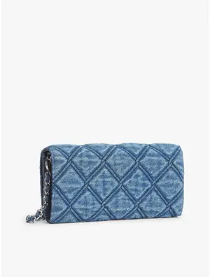 Tommy Hilfiger Quilted Chain Strap Flap Wallet