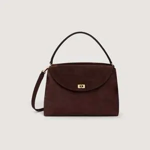 Sandro Le Grand Bazaar Suede Bag - Brown