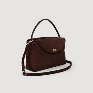 Sandro Le Grand Bazaar Suede Bag