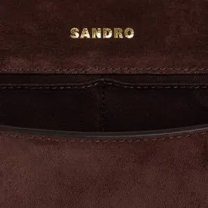 Sandro Le Grand Bazaar Suede Bag