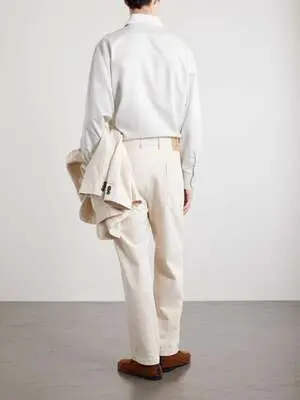 Barena Venezia Straight-leg Pleated Cotton-drill Trousers
