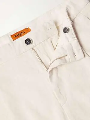 Barena Venezia Straight-leg Pleated Cotton-drill Trousers