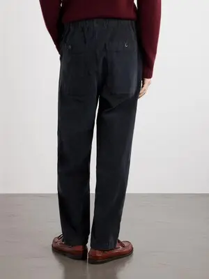 Barena Venezia Garment-dyed Stretch Cotton-moleskin Trousers