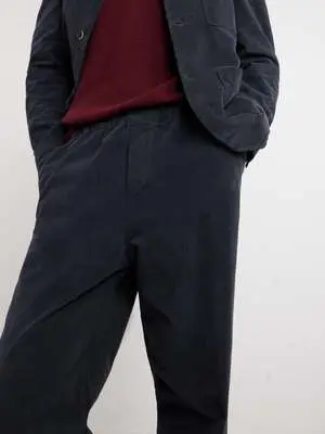 Barena Venezia Straight-leg Garment-dyed Stretch Cotton-moleskin Trousers