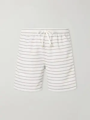 Eleventy Straight-leg Striped Swim Shorts - Neutrals