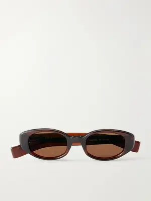 Auralee Eyevan D-frame Acetate Sunglasses - Brown