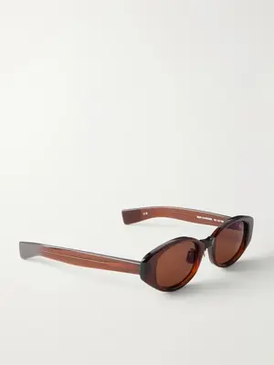 Auralee Eyevan D-frame Acetate Sunglasses - Brown